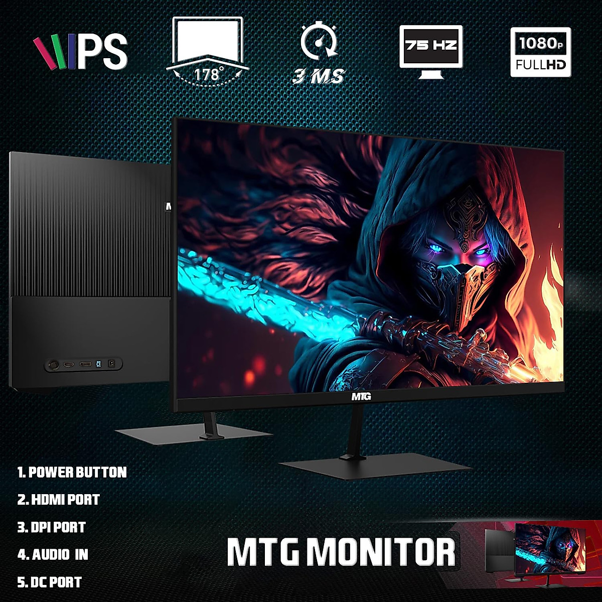 HP G3 RGB Computer PC Intel i5-6th Gen, AMD RX 550 Graphics, 32GB RAM, 240GB SSD + 1TB HDD, MTG 24 Inch Dual Monitor, RGB Keyboard Mouse, Headphone, Webcam, Win 10 Pro (Renewed)