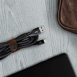 Belkin DuraTek Plus USB-C to USB-A Cable with Strap (Ultra-Strong USB to USB-C Cable/USB Type-C), Black, 6'/1.8m
