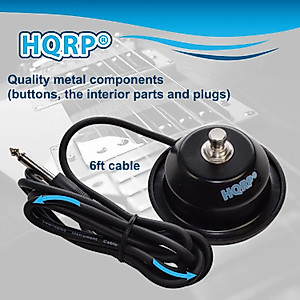 HQRP 1-Button Guitar Amp Footswitch compatible with Orange FS-1 fits Crush, Crush Pro Series, Dual Terror, TH30 amps