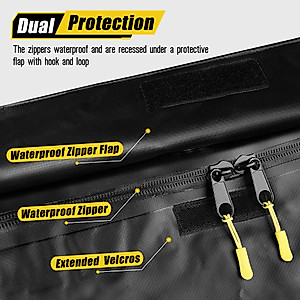 ARKSEN Hitch Cargo Carrier Bag for 20" x 60" Baskets Waterproof 15 Cubic Feet Large Capacity Luggage Storage (58" L x 19" W x 24" H) for Car Truck SUV RV or Trailer