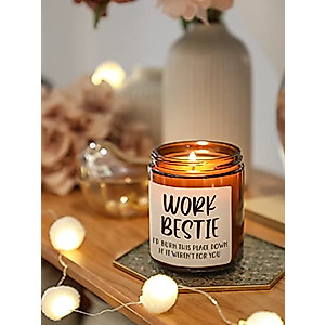 Candle Gift for Work Bestie Work Bestie Gifts for Women, Funny Birthday Gifts for Coworker, Bestie, Friends Moving Away, Going Away Gifts for Coworker