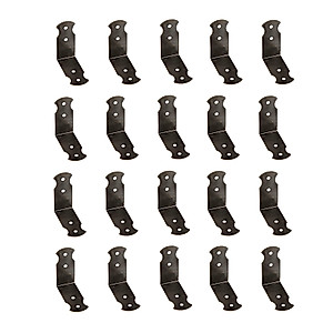 dophee 20 Pack Vintage Corner Protector, 1.61"x1.61"x0.71" Antique Bronze L-Shape Guard Edge Cover with Mounting Screws for Furniture Jewelry Box Case Gifts Box Wooden Box