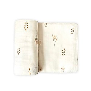 Leyl&Ari Muslin Swaddle Blanket | Receiving Blankets for Baby Boy Girl | Floral Swaddle Blanket (Wild Herbs)