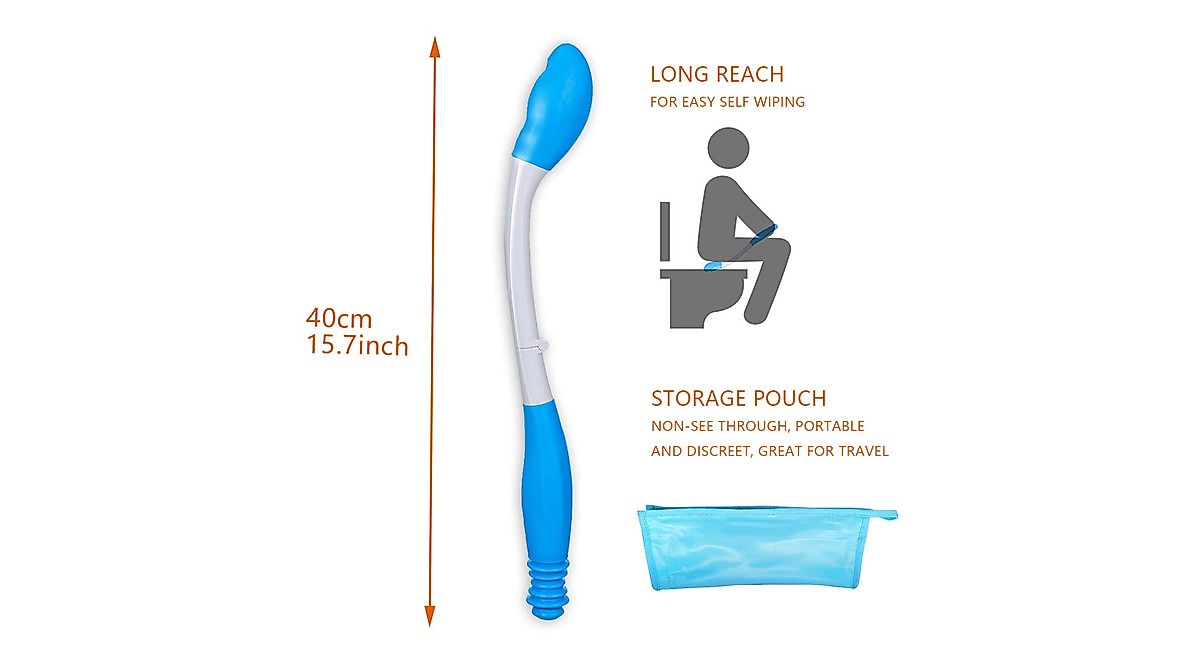 Foldable Long Reach Toilet Aid for Comfortable Wiping