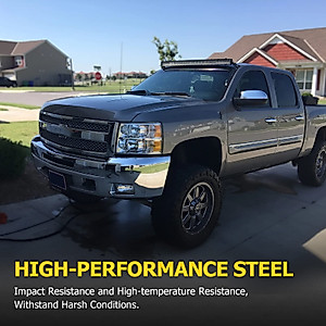 AUXMART Upper Windshield Mounting Brackets for 52" Straight/Curved Light Bar Fit for Ford F250/F350 1999 2000 2001 2002 2003 2004 2005 2006 2007 2008 2009 2010 2011 2012 2013 2014 2015 (1 Pair)