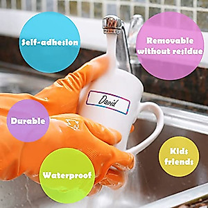 OIIKI Reusable Baby Bottle Labels for Daycare 144pcs, Waterproof Name Labels for Daycare, Animal Self Adhesive Name Tag Stickers Write On Kids Food Water Bottle Labels for School Classroom