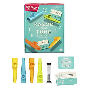 Ridley’s Kazoo That Tune Song Guessing Game – Fun Song Games for Families, Fast-Paced Game for 2-4 Players, Ages 8+ – Includes 4 Kazoos and over 200 Well-Known Tunes