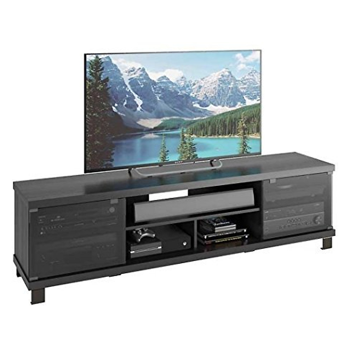 Sonax Holland Extra Wide TV/Component Bench, 70.75", Ravenswood Black