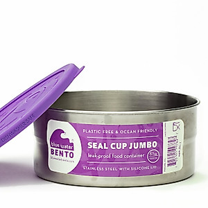 Ecolunchbox Stainless Steel Leak-Proof Large Round Food Container, Jumbo