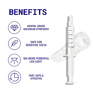 Active Wow 24k White Premium Teeth Whitening Kit - LED Teeth Whitening Kit, Teeth Whitening Light, Fluoride Free, Teeth Whitening Kit with LED Light - Mint Flavor, 30 Treatments