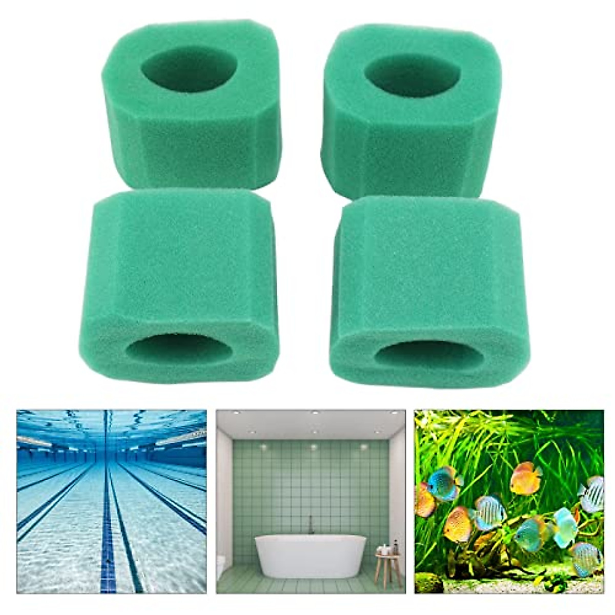 4Pcs Replacement Filter Sponge Sponge Cartridge Practical Filtered Swim Pool Pool Filter Cartridge Sponge for Pump for Pool