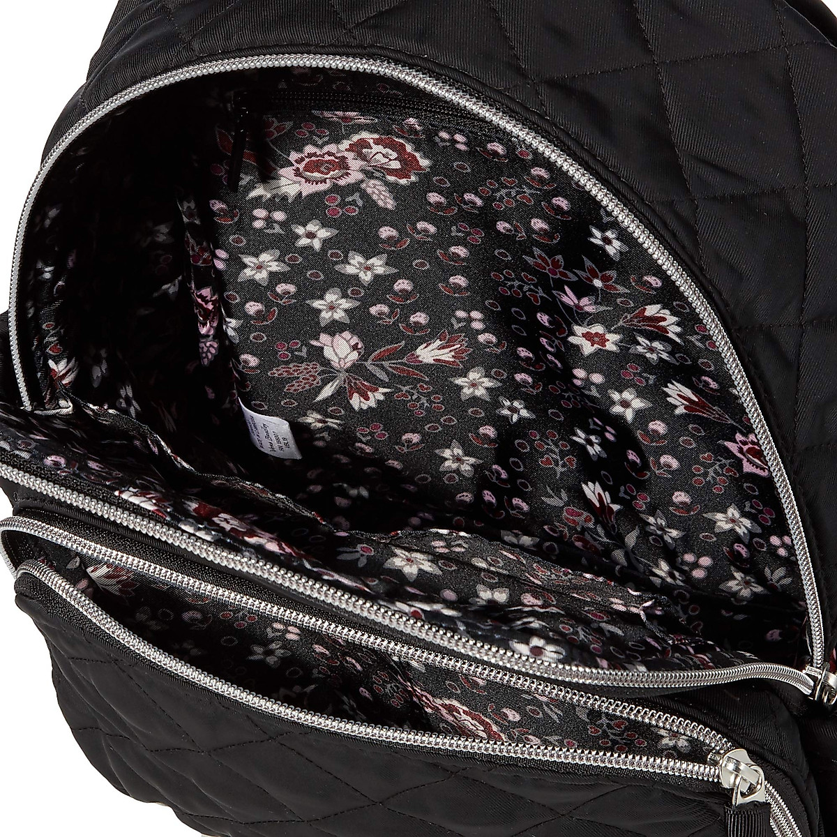 Vera Bradley womens Performance Twill Small Backpack Bookbag, Classic Black, One Size US