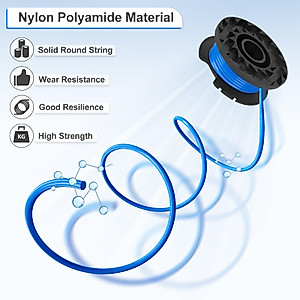 3 Pack Replacement Spool for Greenworks Weed Wacker String Compatible with Greenworks 20V, 40V Single Line Cordless Trimmers, Parts#29252