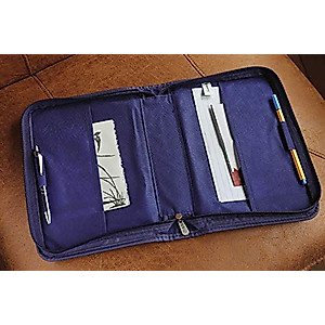 Isaiah 40:31 Eagle Bible Cover, Zippered, with Handle, Canvas, Navy, Large