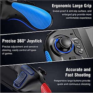 Rzzhgzq Switch Controller for Nintendo Switch One-Piece Joypad Switch Pro Controller for Handheld Mode Switch Controllers Remote with Adjustable TURBO and Dual Motor Vibration