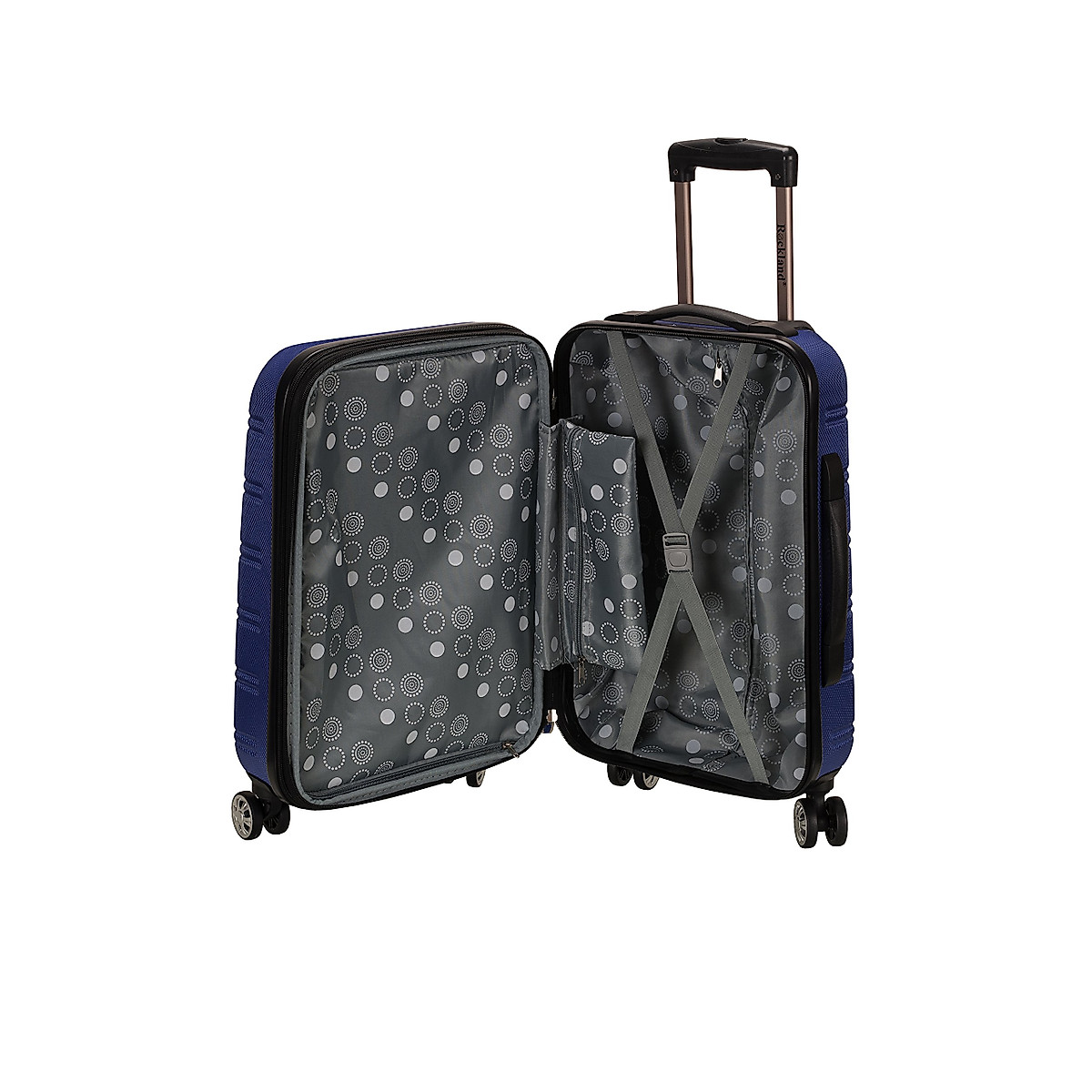 Rockland Melbourne Hardside Expandable Spinner Wheel Luggage, Blue, 2-Piece Set (20/28)