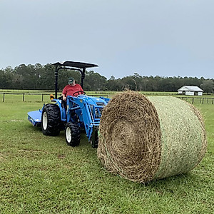 Titan Attachments Skid Steer Hay Frame Attachment, 49" Hay Spear and Stabilizer Spears, Rated 3,000 LB, Quick Tach Mounting, Hay Handing Equipment for Bobcat Tractors