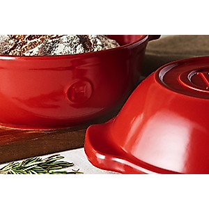 Emile Henry Ceramic Bread/Potato Cooker | Burgundy