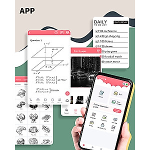 Phomemo M04S Portable Thermal Printer with 110mm White Adhesive Thermal Paper 3 Rolls