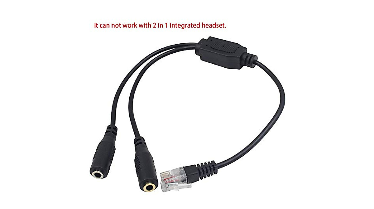 Poyiccot RJ9 to 3.5mm Adapter, RJ9 Male to Dual 3.5mm Female Headphone ...