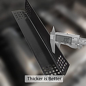 Hongso 16 7/16" Heat Shield Plates Fit for Charbroil 463241013, 463241313, 463241314 Grill Replacement Parts, Master Chef and Coleman Gas Grills,2 Pack Porcelain Steel Heat Tent, Burner Cover, PPG321