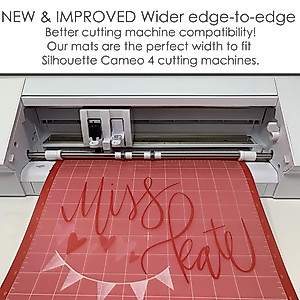 MK Mat for Cricut Silhouette - 12"x12" - New & Improved (Wider & Better Markings) - Standard Stick Pink Cutting Mat (3 Pack) - by Miss Kate Cuttables