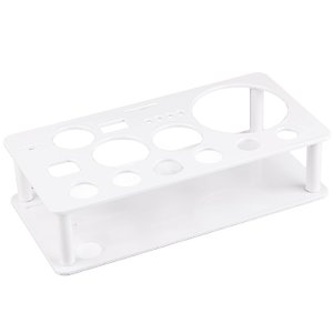 Bartender Kit Stand, Professional Cocktail Shaker Set Stand for Cocktail Lovers Plastic Bartending Tool Holder for Bar Home White(L)