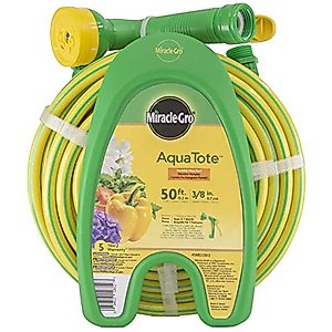 Miracle-Gro SMG12812 Mini Hose Reel with Nozzle, Green
