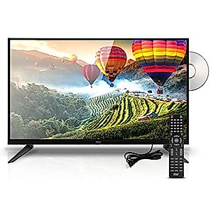 32-inch 728p HD DLED Television - Hi-Res Flat Screen Monitor TV with HDMI, RCA, Multimedia Disk Combo, Headphones, Full Range Stereo Speaker, Mounts on Wall, Works w/Mac PC, Includes Remote Control