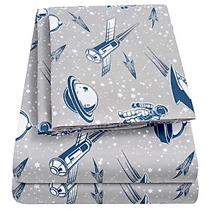 1500 Supreme Kids Bed Sheet Collection - Fun Colorful and Comfortable Boys and Girls Toddler Sheet Sets - Deep Pocket Wrinkle Free Soft and Cozy Bedding - Full, Spaceships