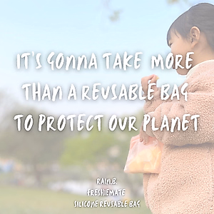 RAiN.B. 4 Pack Reusable Silicone Food Storage Bags, Leak Proof Silicone Zipper Bag Half Gallon Freezer Bag Sous Vide Bag, Food Grade Platinum Silicone (Clear)