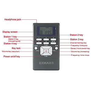 EXMAX EXG-108 Live Translator Device Wireless Microphone FM Radio Broadcast System for Social Distancing Tour Guide Teaching Meeting Training Church Parking Lot 1 Transmitter & 30 Receivers (Gray)