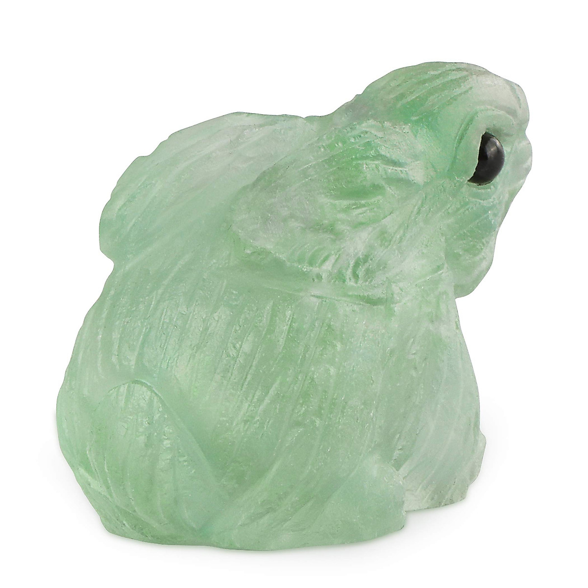 Artistone Green Fluorite Crystal Rabbit Figurine 2 Inch Carved Gemstone Bunny Ornament Animal Carving Statue Sculpture Healing Crystals Stones for Home Garden Christmas Decorations