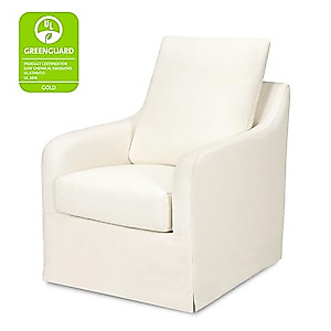 NAMESAKE Reese Slipcover Swivel Glider, Ivory Eco-Linen