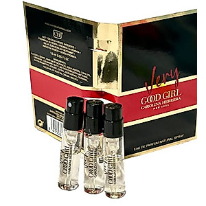 Carolina Herrera Very Good Girl Eau De Parfum 3 Vial Sample Spray WOMEN 1.5 ml / 0.05 fl oz (Set of 3)