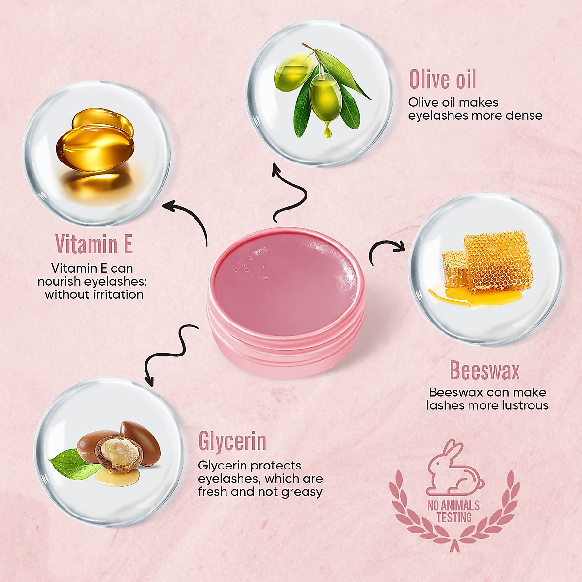 PERMANIA Lash Lift Balm Glue, New Eyelash Lifting Adhesive，0.35oz/10g Lash Lift Glue Strong Viscosity and Water Solubility for Lash Perm Kit (Rose)