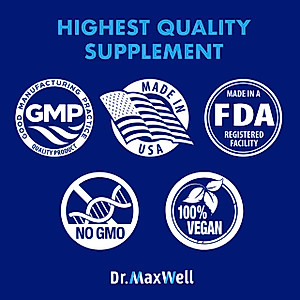 Dr. Maxwell Cortisol Manager Supplement, Supports Relaxation, Mood & Sleep in Times of Occasional Stress, Ashwagandha Rhodiola Adaptogens, Helps Maintain Normal Cortisol Levels, 120 Capsules