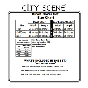 City Scene - Twin Duvet Cover Set, Smooth Bedding with Matching Shams, Modern Home Decor (Aria Pastel Grey, Twin)