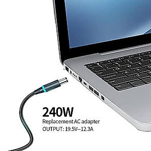 Compatible with Dell 240W AC Adapter, Dell Alienware M15 M17 R1 R2 R3 R4 R5 Alienware 13 15 17 X51 M17X M18X Area-51m R2 G5 G7 GA240PE1-00 J211H Precision M6800 M6500 6600 6700 6400 Power Supply Cord