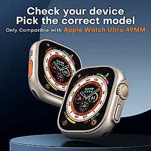 TOCOL 4 Pack for Apple Watch Ultra 2/1 Screen Protector 49mm, [10X Military-Grade Shockproof], Tempered Glass Screen Protector for iWatch Ultra 49mm, Anti-Scratch, High Definition, Ultra Thin, Clear