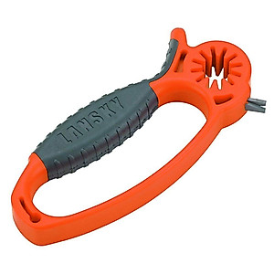 Lansky 3-in-1 Broadhead Sharpener Tool with Broadhead Wrench and Tungsten Carbide Sharpener (Orange) - LTCBH
