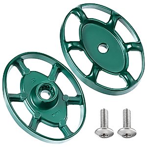 Dreyoo 2 Pack Outdoor Faucet Handles, Oval Spigot Handles Compatible with Arrowhead PK1290, 12 Point Faucet Knob for Outside Hose Bibb, Garden Valves and Frost Proof Wall Hydrants (Green)