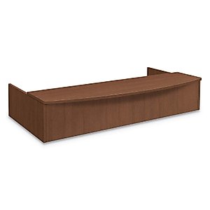 HON Foundation Reception Station with Bow Front, 72" X 36" X 14.25", Shaker Cherry