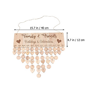 BESPORTBLE Wall Calendar SimpleCreative Nordic Style Hanging Wooden Calendar Pendant for Store Office Home Reminder Wall Calendar