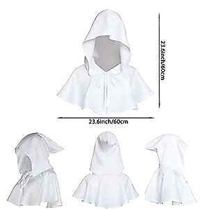 KOILLUXU White Plague Doctor Mask Costumes Set, Leather Bird Beak Mask for Halloween Cosplay Party Costume, Masquerade Party Costume Props. (White)