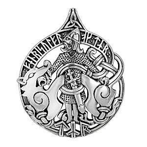 Dryad Design Norse Pagan God Tyr Pendant 1.5" - Sterling Silver Viking God Jewelry Gift for Men & Women