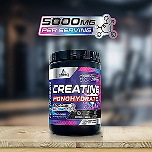 Creatine Monohydrate Powder - 100% Pure Micronized Creatine 5000mg (5g) Supports Muscle Building & Cellular Energy, Nature's Amino Acid Supplement, Gluten Free Keto Friendly, Unflavored - 60 Servings