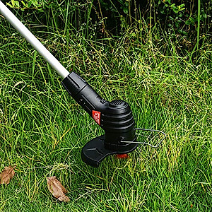 High Strength Alloy Blade Mower Portable Electric Push Lawn Hand Mower Grass Trimmer Auxiliary Handle Tools for Agricultural Household Wireless Weeding Brushing Machine (A,US)