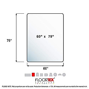 Floortex Polycarbonate XXL Office Mat 79" x 60" for Hard Floors, Clear, Model:FR1215020019ER
