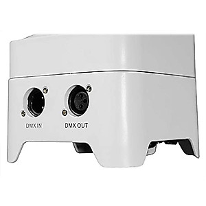 Rockville Best Pack 50 White (8) Battery Wash Lights+Wireless DMX+Charging Case